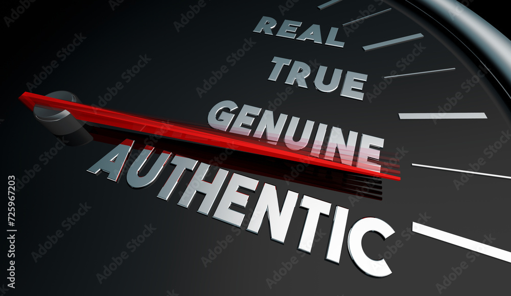 Authentic Speedometer Real True Genuine Sincere Honest Level ...