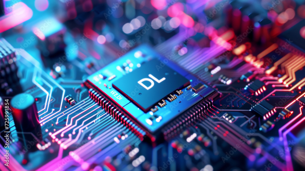 Microchip with the text 'DL'. Concept of Deep Learning in latest ...
