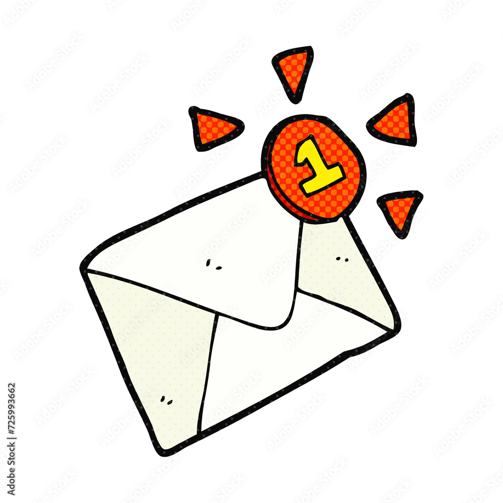 cartoon email message Stock Illustration | Adobe Stock