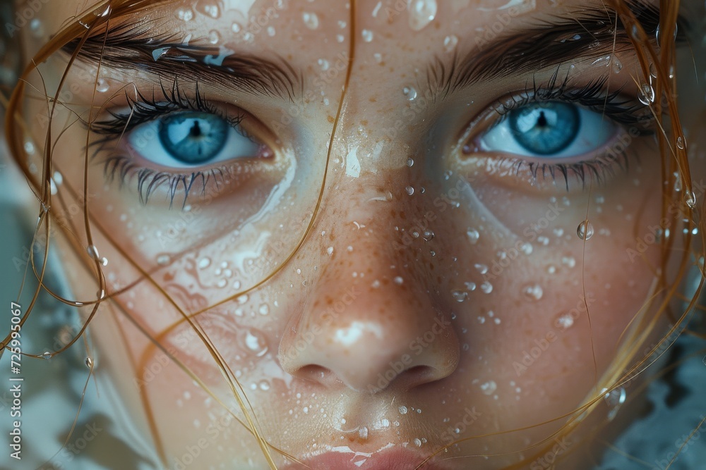 Captivating beauty captured in a single moment, as glistening water ...