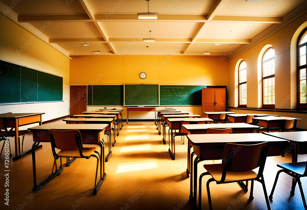 Classroom. Empty. School. Education. Learning Space. Academic. Desks ...
