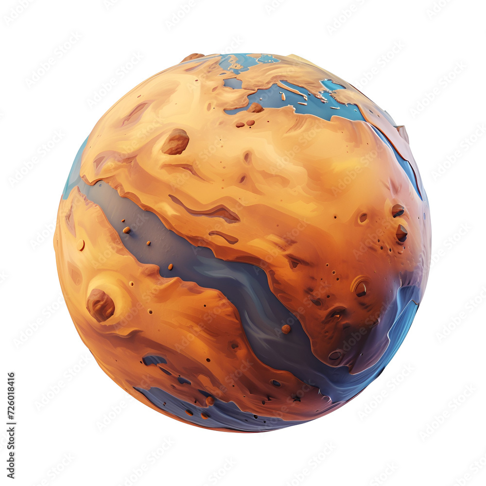 Science for Kids: A Planet in Simple 3D Cartoon Illustration Render ...