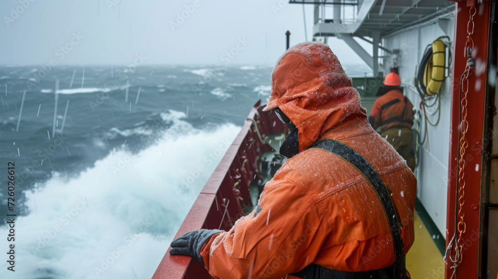 On long journeys crew members on the container ship rotated through ...