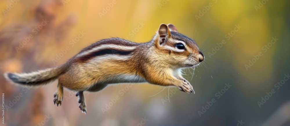 Siberian chipmunks in Siberia search for food in mountainous areas by ...