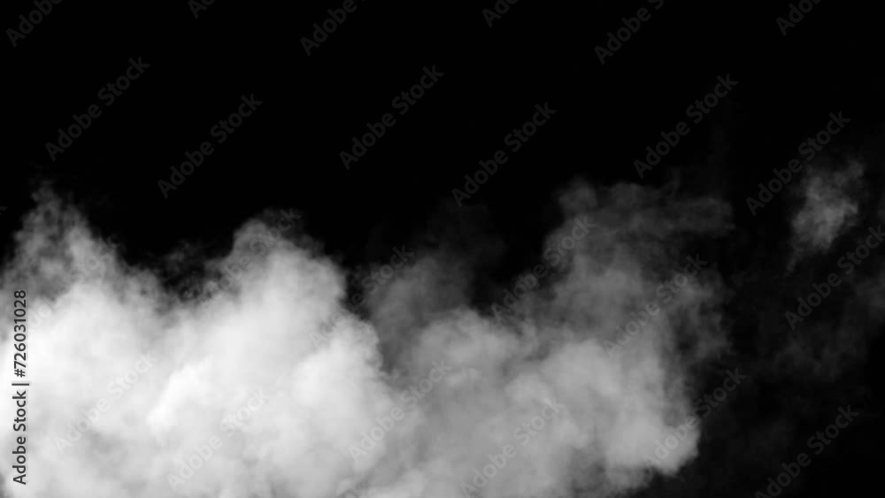 Abstract white smoke in slow motion. Smoke, Cloud of cold fog in light ...