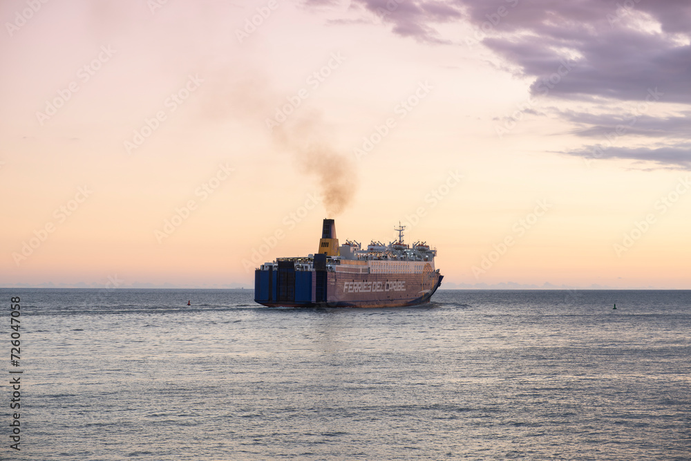 KYDON passenger ferry ship operated by Ferries Del Caribe traveling ...