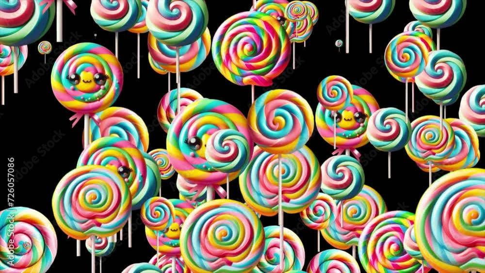 Lollipop animation for children's party celebration , kids background animation, Lollipop ...