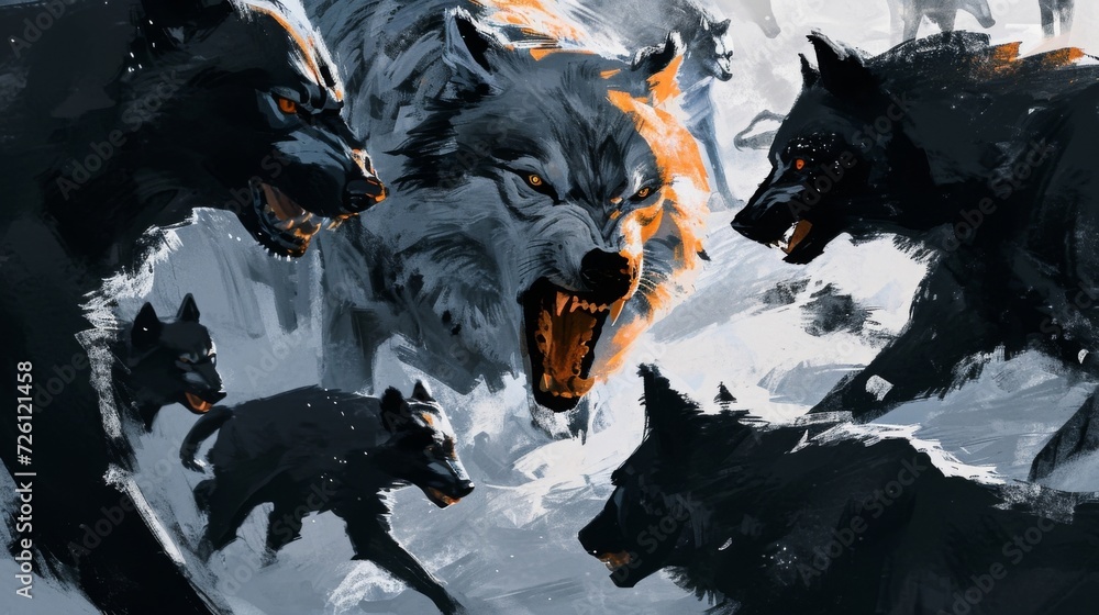 The pack surrounds their prey their haunting calls and calculated ...