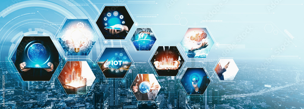 Communication technology , smart connection IOT and people network ...