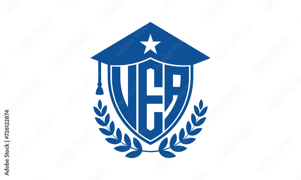 UEA three letter iconic academic logo design vector template. monogram ...