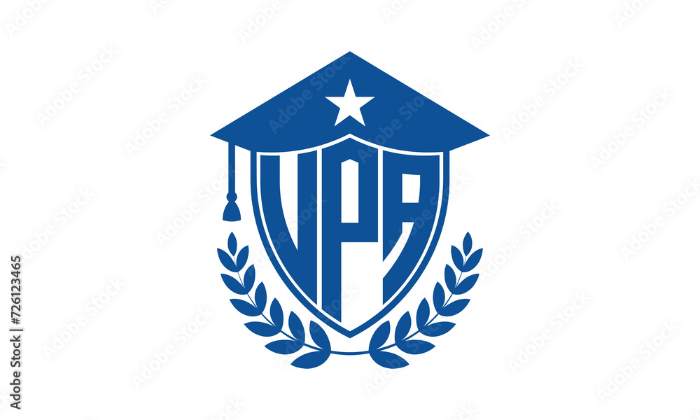 Vetor de UPA three letter iconic academic logo design vector template ...