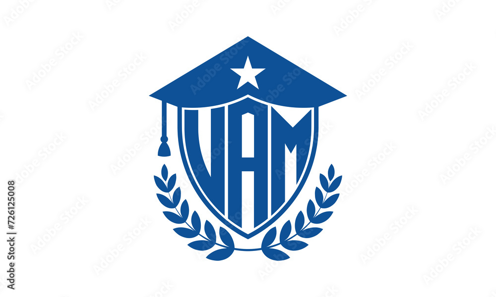 UAM three letter iconic academic logo design vector template. monogram ...