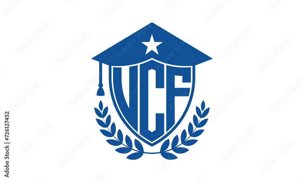 UCF three letter iconic academic logo design vector template. monogram ...
