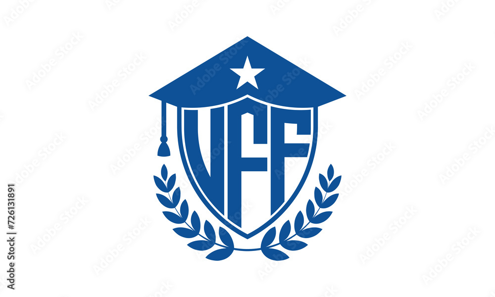 UFF three letter iconic academic logo design vector template. monogram ...