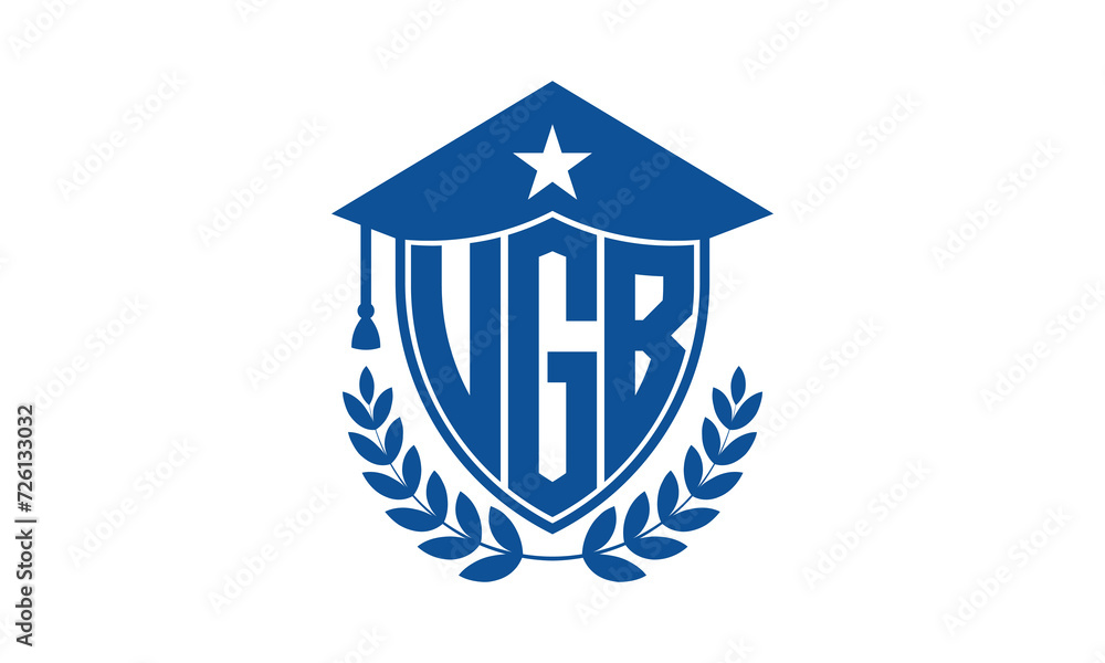 UGB three letter iconic academic logo design vector template. monogram ...