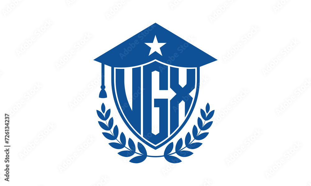 UGX three letter iconic academic logo design vector template. monogram ...