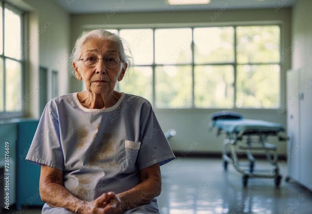 Timeless Healing Old Retired Doctor Sits in Vintage Clinic Room ...