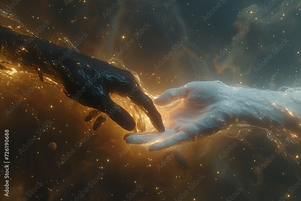 Love knows no color: A powerful embrace captured against a graffiti ...