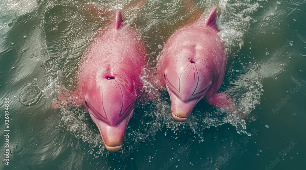 The Amazon river dolphin, also known as the pink river dolphin or boto ...