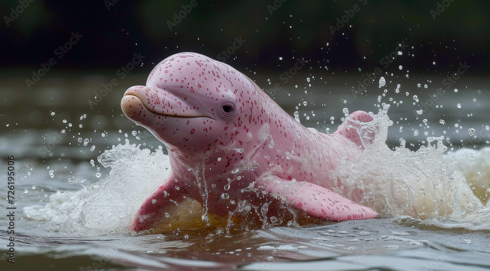 The Amazon river dolphin, also known as the pink river dolphin or boto ...