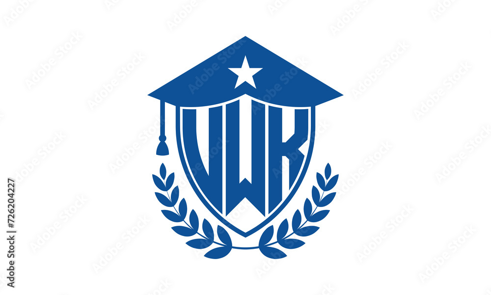 UWK three letter iconic academic logo design vector template. monogram ...