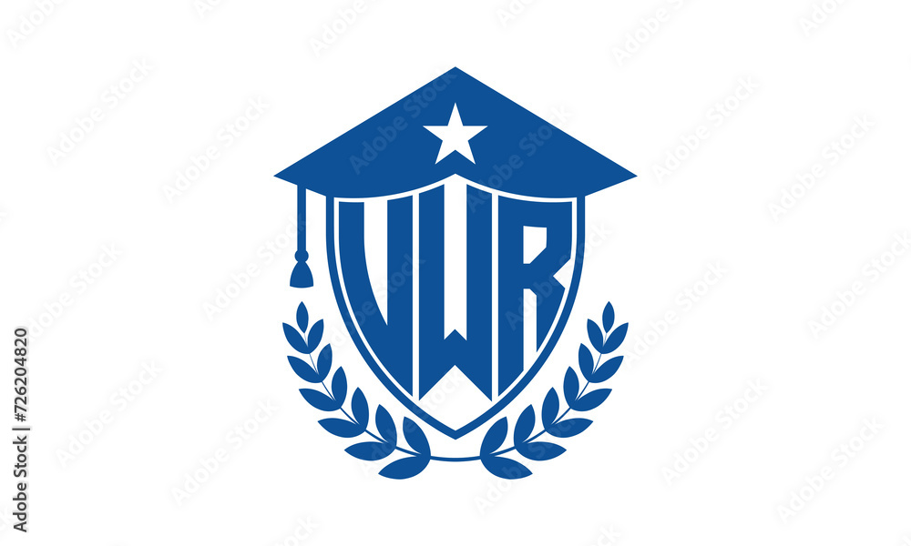 UWR three letter iconic academic logo design vector template. monogram ...