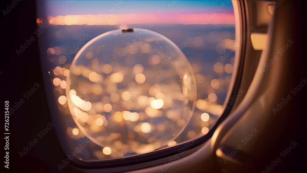 Vidéo Stock As we fly over the city during the festive season, the ...