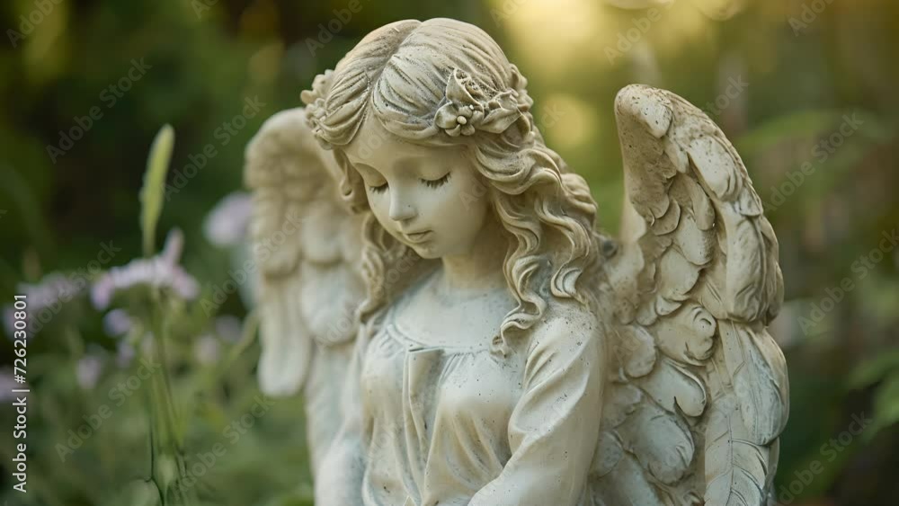 Vidéo Stock A serene angel with a peaceful demeanor inspiring a ...
