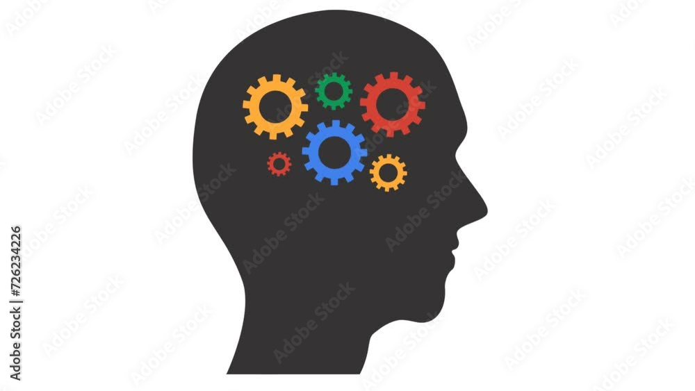 Minimal motion design animation. Brain creating new ideas - concept of ...