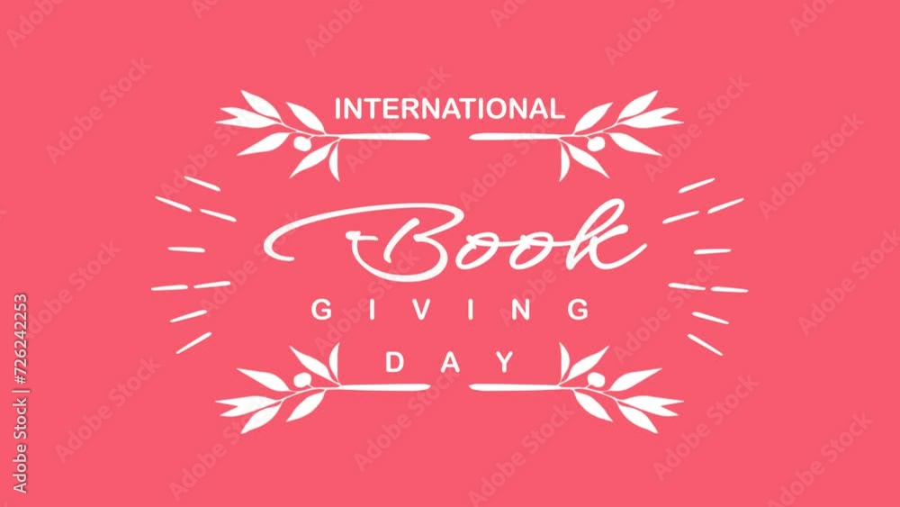International Book Giving Day Text Animation. Great for Book Giving Day ...