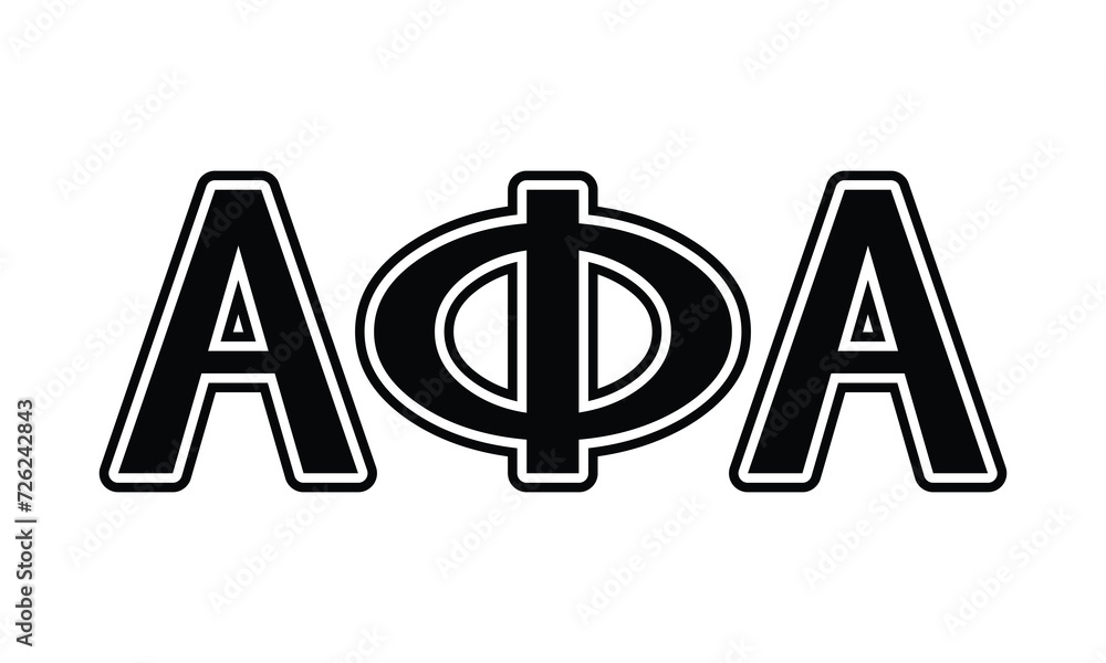 Alpha Phi Alpha greek letter, ΑΦΑ greek letters, ΑΦΑ Stock Vector ...