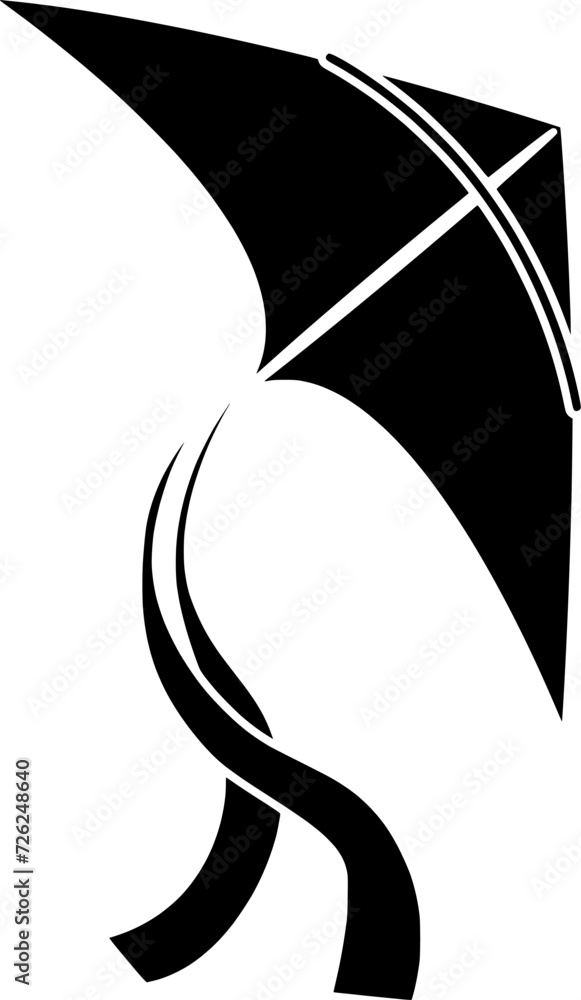 kite illustration day silhouette happy logo summer icon sky outline ...