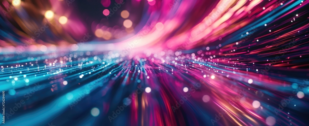 Light. Future tech. Shine dynamic scene. Neon flare. Colorful rays ...