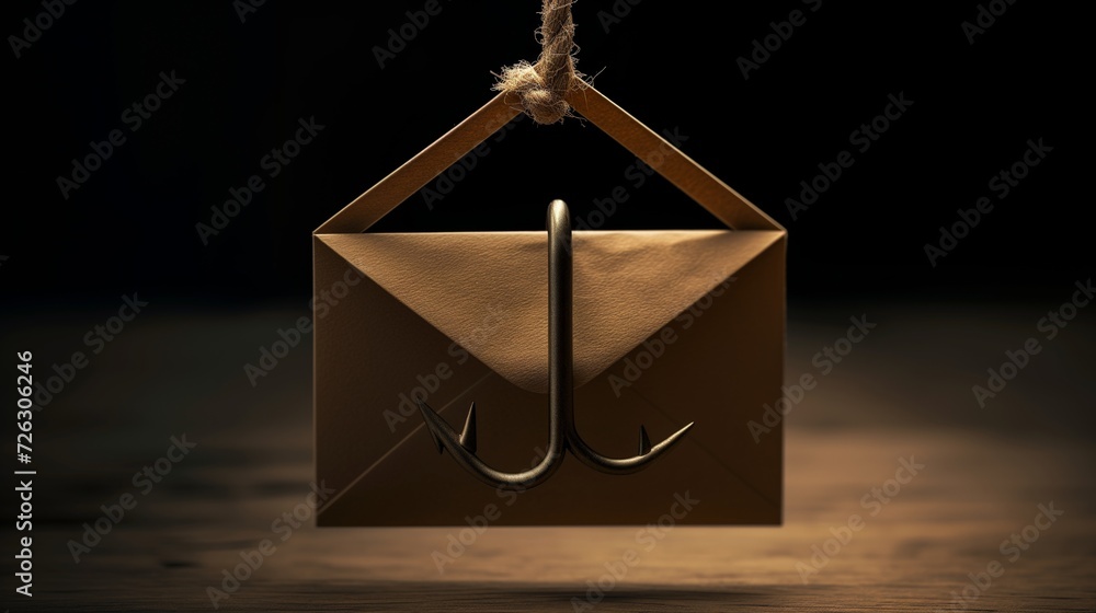 Phishing Awareness A conceptual image of a fishing hook disguised as an ...