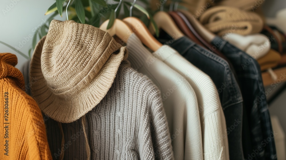 Reusable Fashion, A stylish tableau featuring trendy clothing made from ...