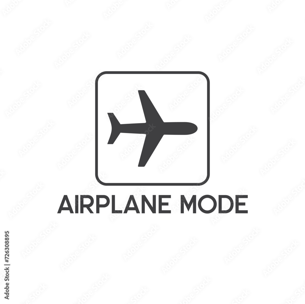 airplane mode symbol, airplane mode icon, vector art. Stock Vector ...