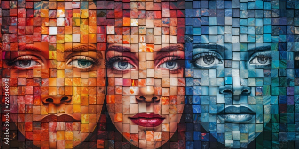 Colorful Mosaic Displays Unique Personality Traits Of An Individual ...