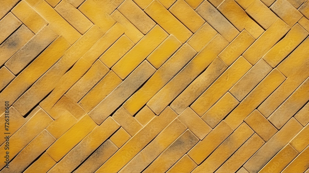 Pattern with rectangular yellow brick tiles in the form of a ...
