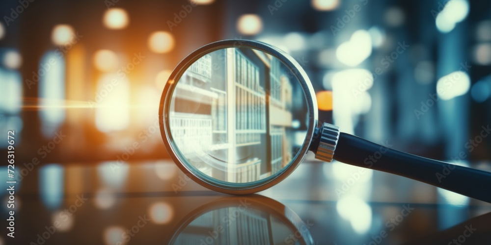 Magnifying Glass Highlights Aligned Icon To Represent Certification And ...