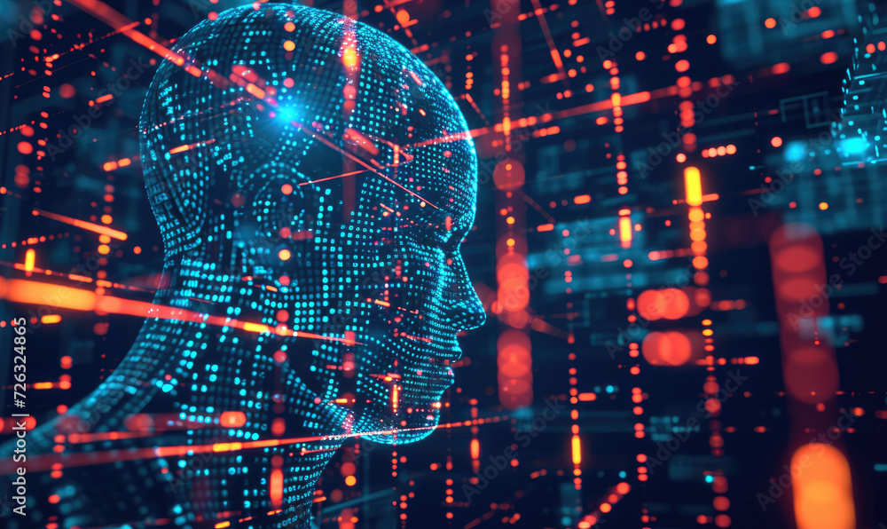 Data analysis of ai artificial intelligence process with technology ...