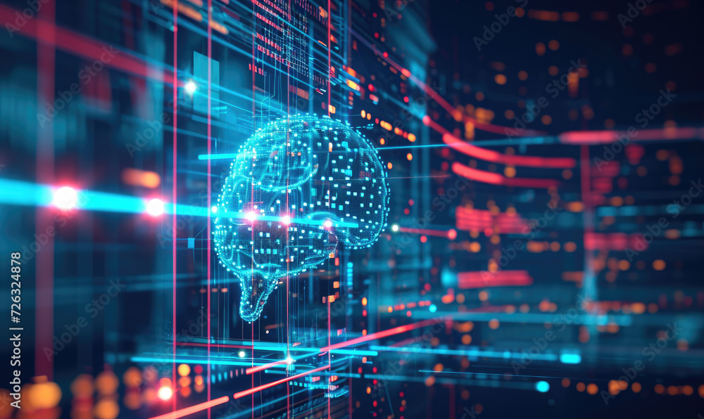 Data analysis of ai artificial intelligence process with technology ...