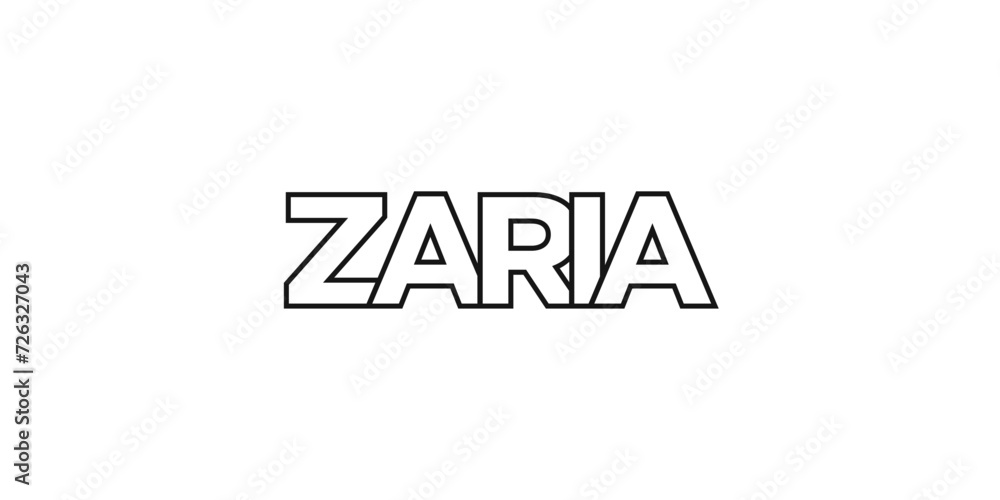Zaria in the Nigeria emblem. The design features a geometric style ...