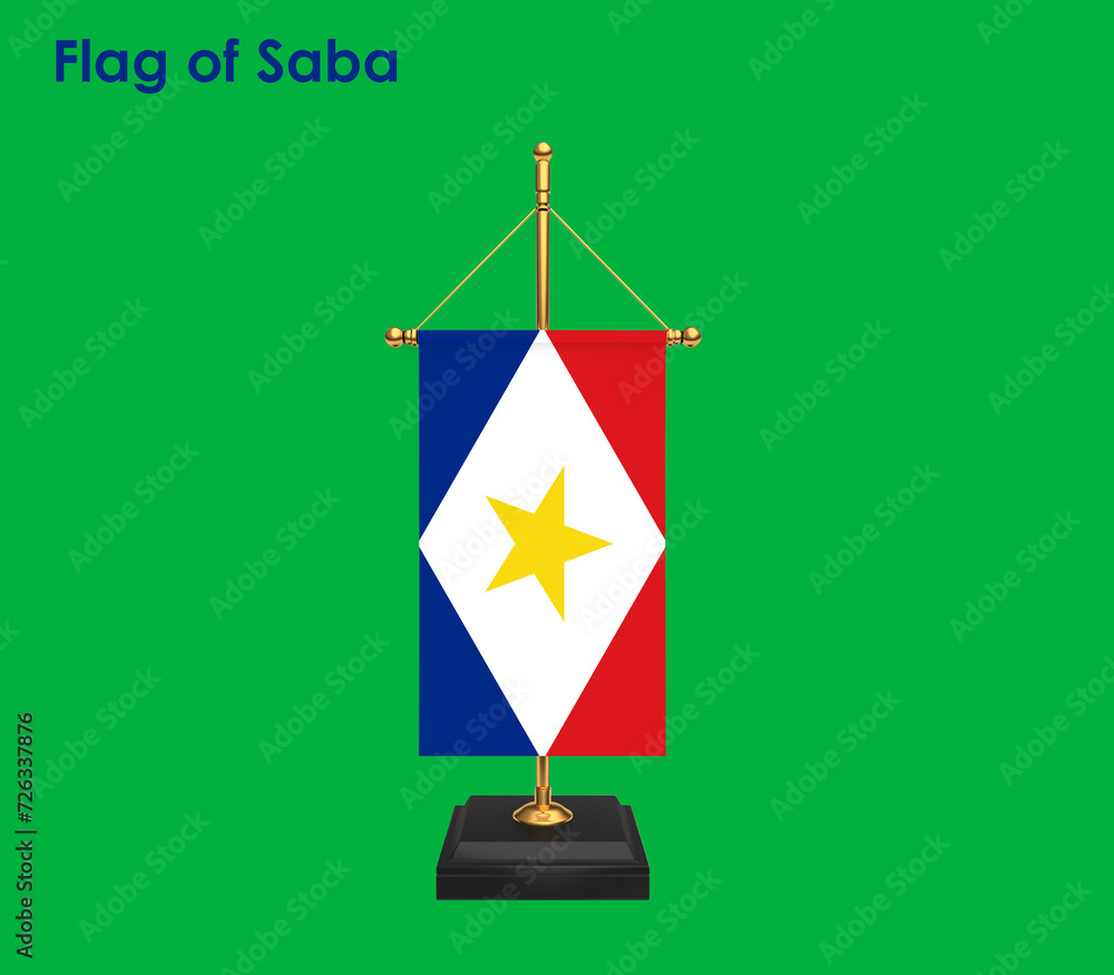 Flag Of Saba, Saba flag, National flag of Saba. Table flag of Saba ...