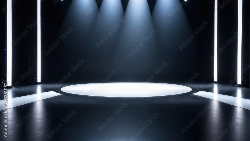 Artistic performances stage light background with spotlight illuminated ...
