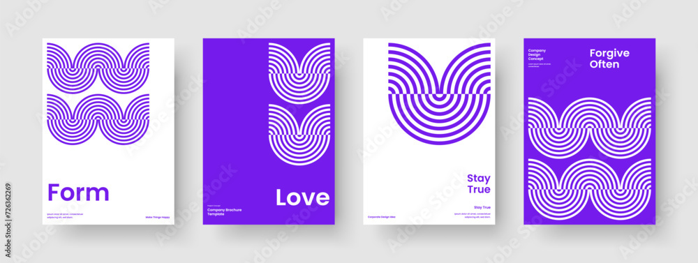 Geometric Flyer Design. Modern Book Cover Template. Abstract Business ...