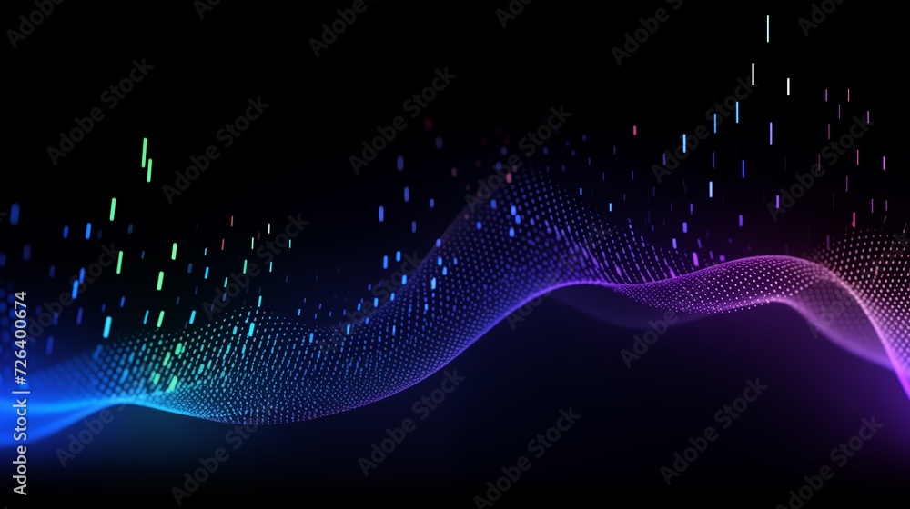 Technology digital Waves background banner background concept, motion ...