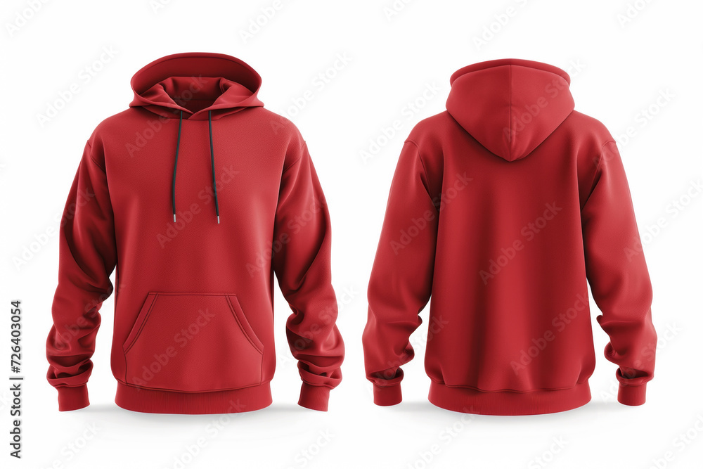 Red Hoodie Mockup for Branding and Design , A vivid red hoodie mockup ...