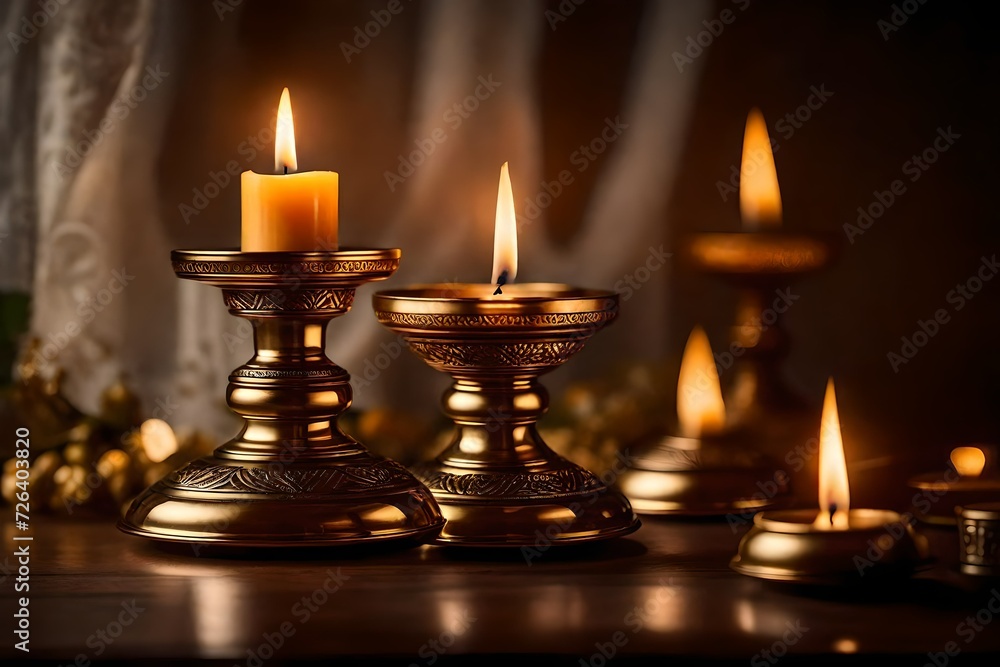 A Captivating Glimpse into Sophistication with a Vintage Candle Holder ...