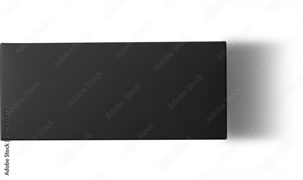 Realistic big black box horizontal isolated on transparent background ...