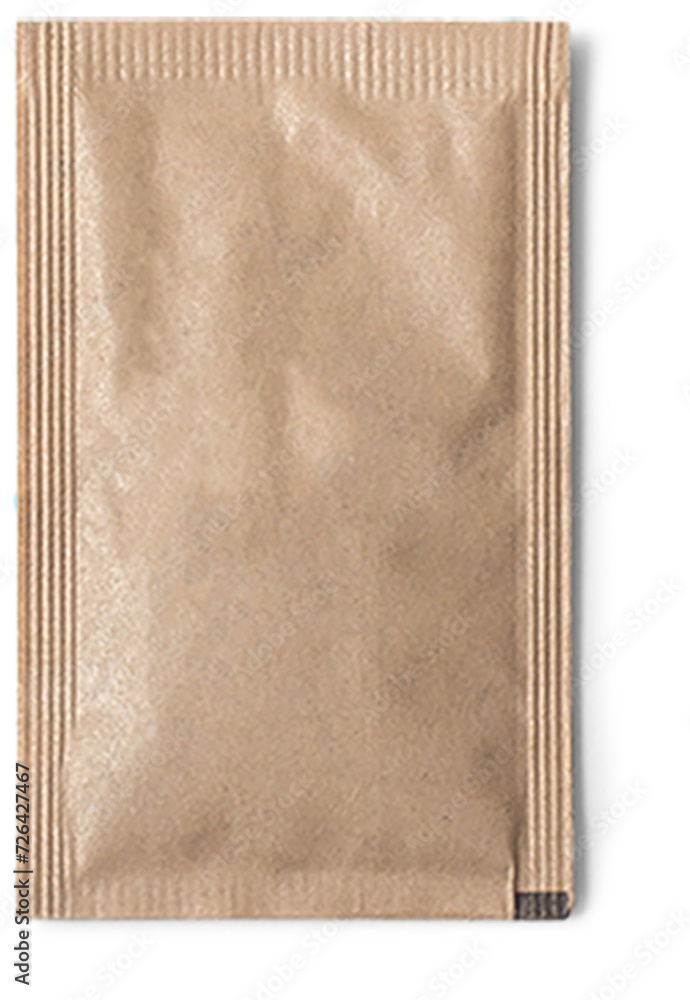 Realistic craft sugar pack isolated on transparent background.fit ...